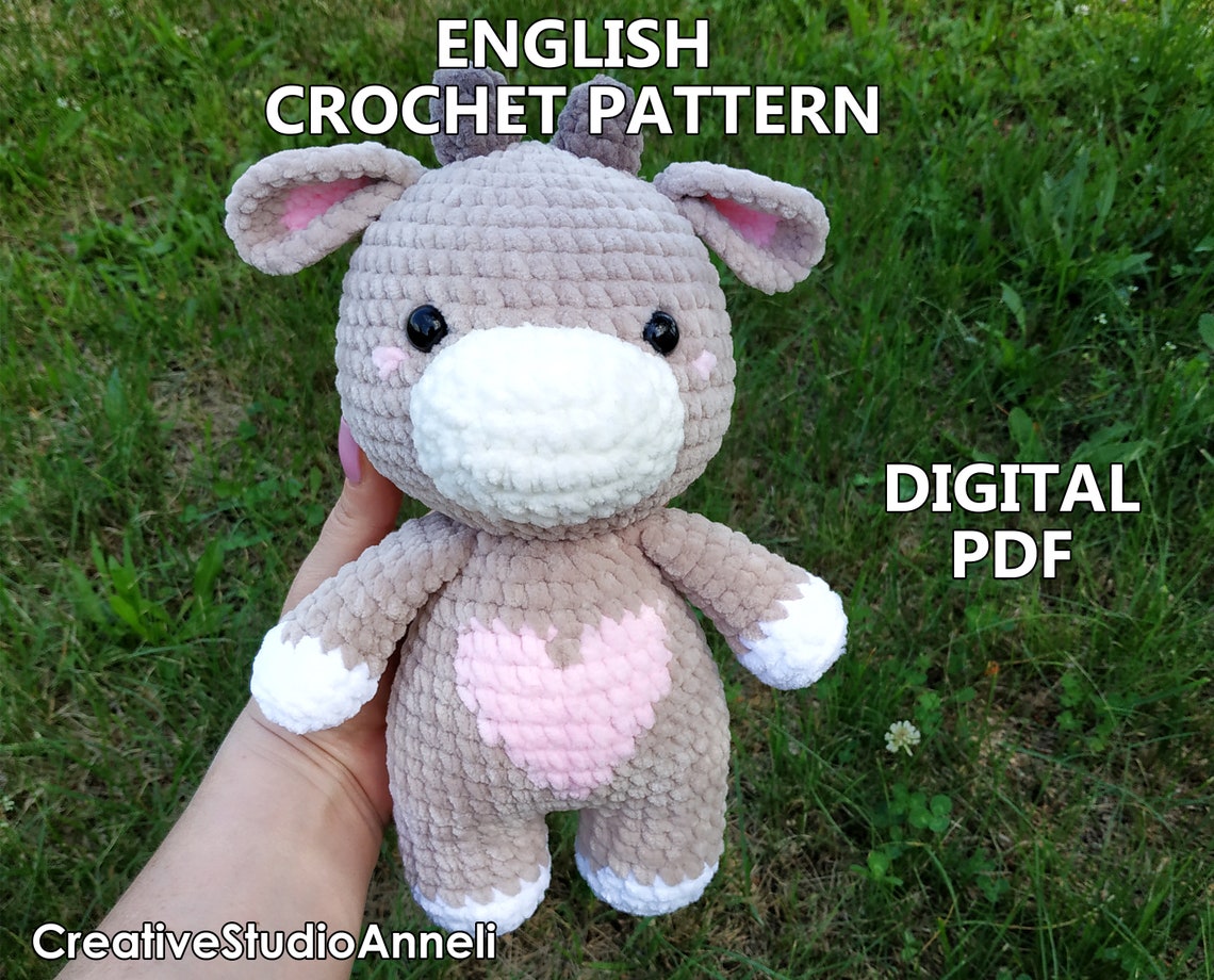 Crochet Cow Plushie PATTERN/ Amigurumi Cow Pattern/ Pdf - Etsy