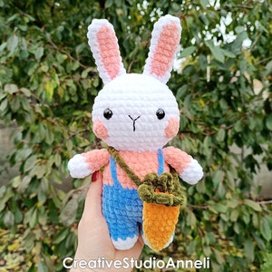 Crochet Bunny Plushie/ Amigurumi Rabbit/ Plush Toy/baby Toy/ - Etsy