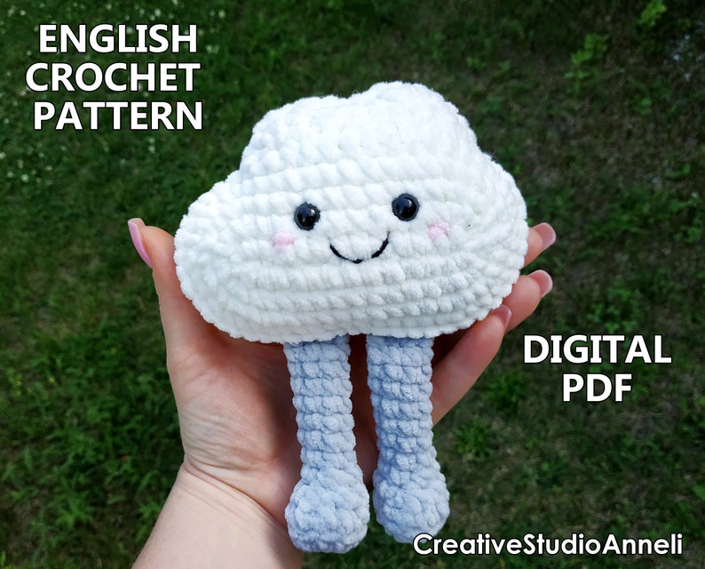 Crochet Cloud Plushie PATTERN/ Amigurumi Cloud Pattern/ Pdf - Etsy