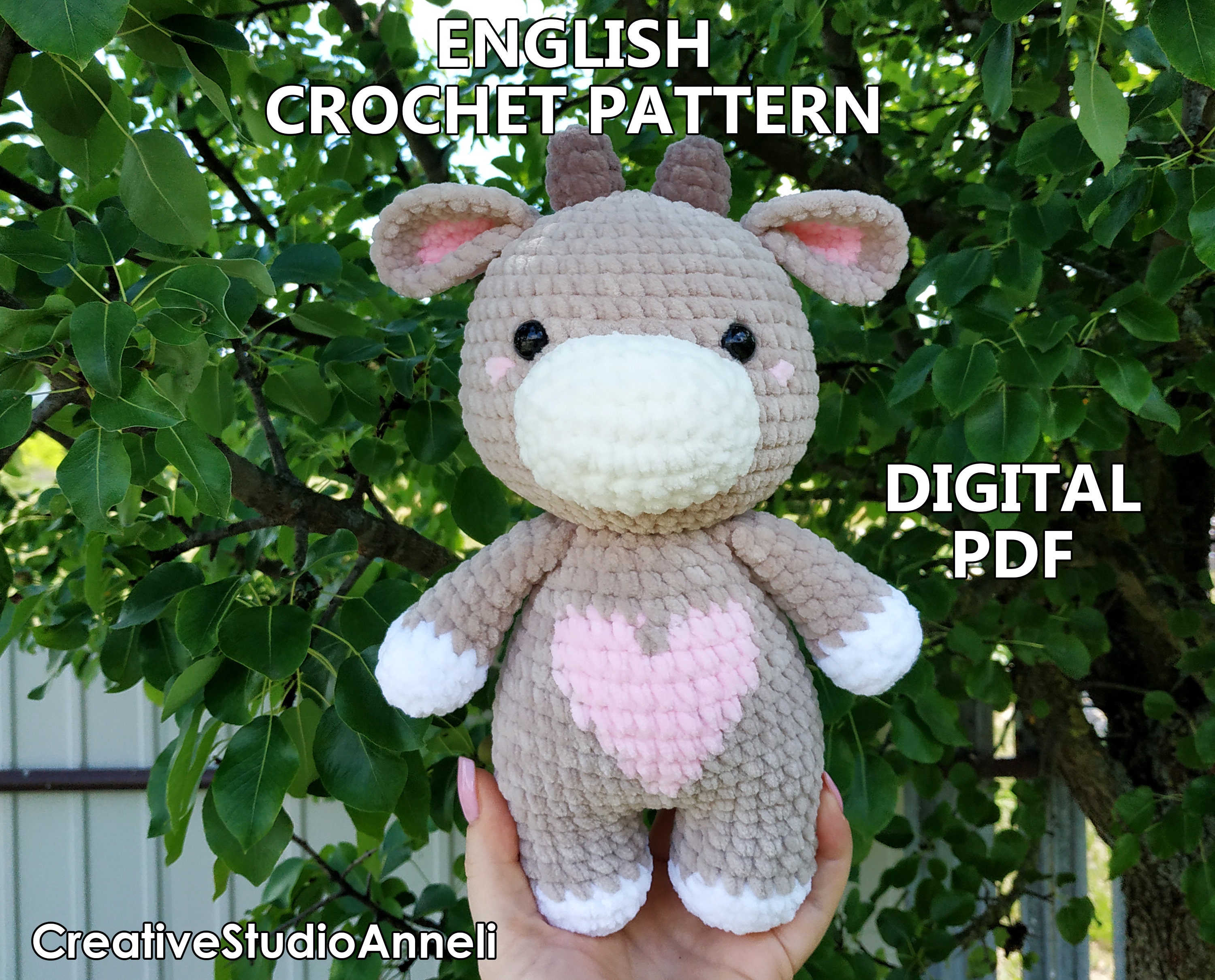 Crochet Cow Plushie PATTERN/ Amigurumi Cow Pattern/ Pdf - Etsy
