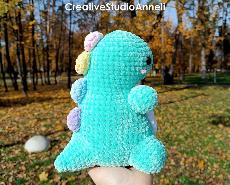 Big Crochet Dino Plushie/dinosaur Plush Toy/ Crochet Animals/ - Etsy