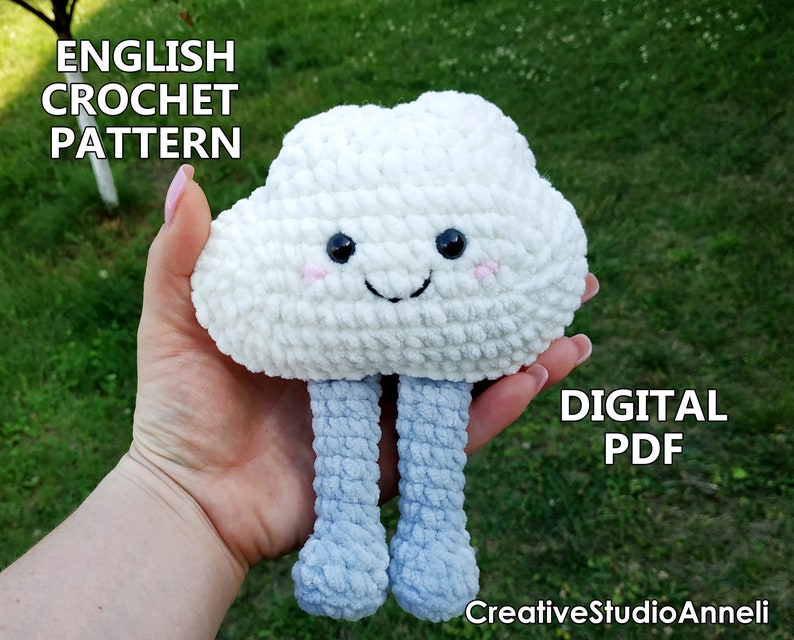 Crochet Cloud Plushie PATTERN/ Amigurumi Cloud Pattern/ Pdf - Etsy