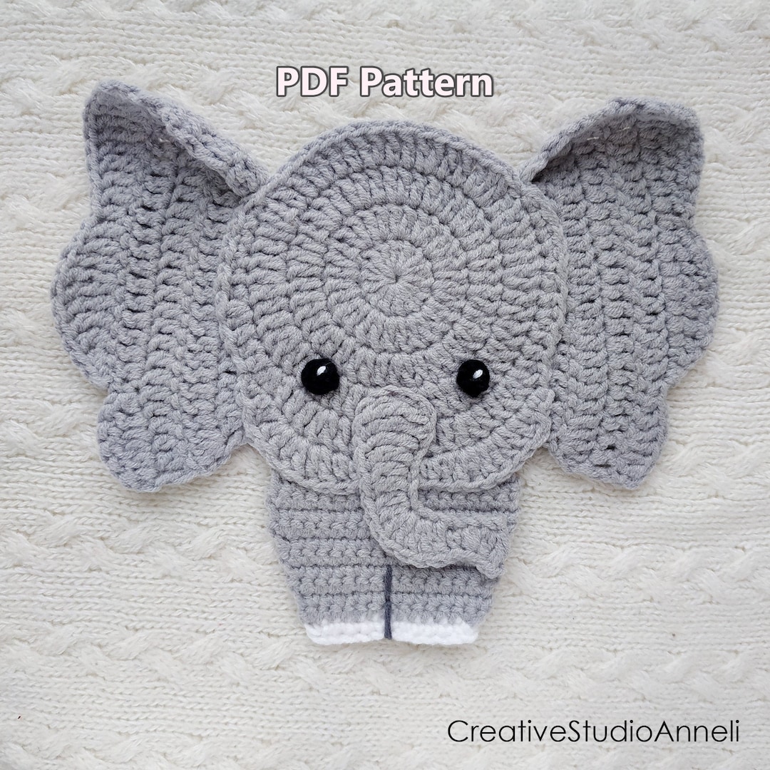 Crochet Elephant Applique Pattern: Beginner-friendly (PDF Pattern ...