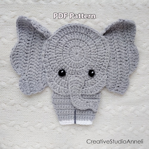 Crochet Pattern Applique Elephant - Etsy