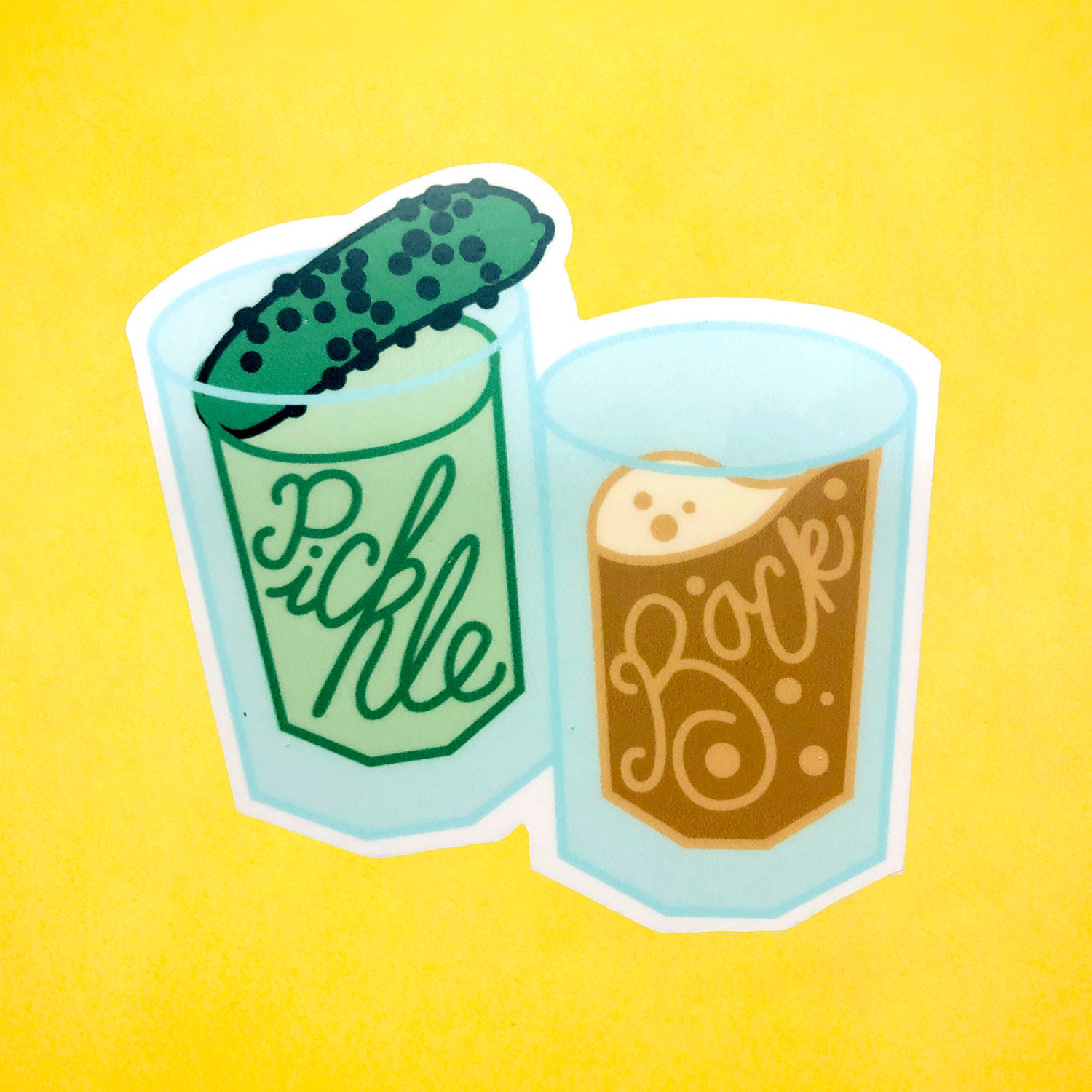 Pickleback Sticker | Etsy