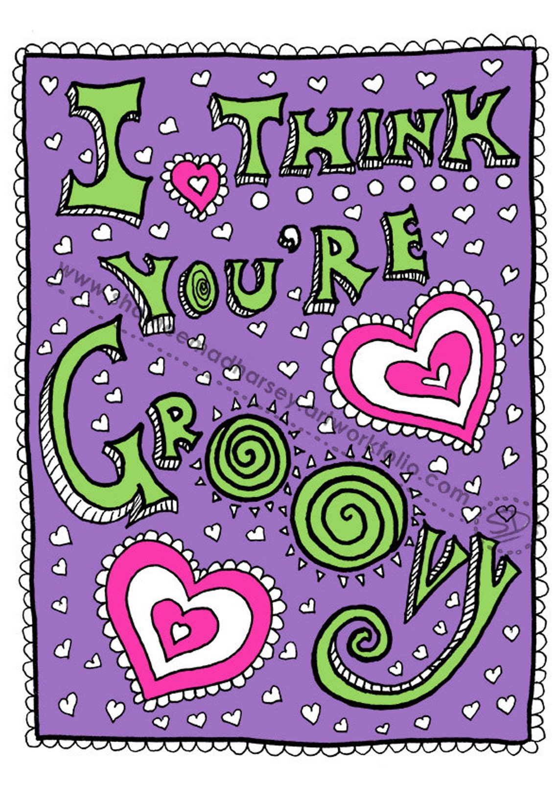Groovy Coloring Page ( Valentines Day Adult Coloring Page Zendoodle Art ...