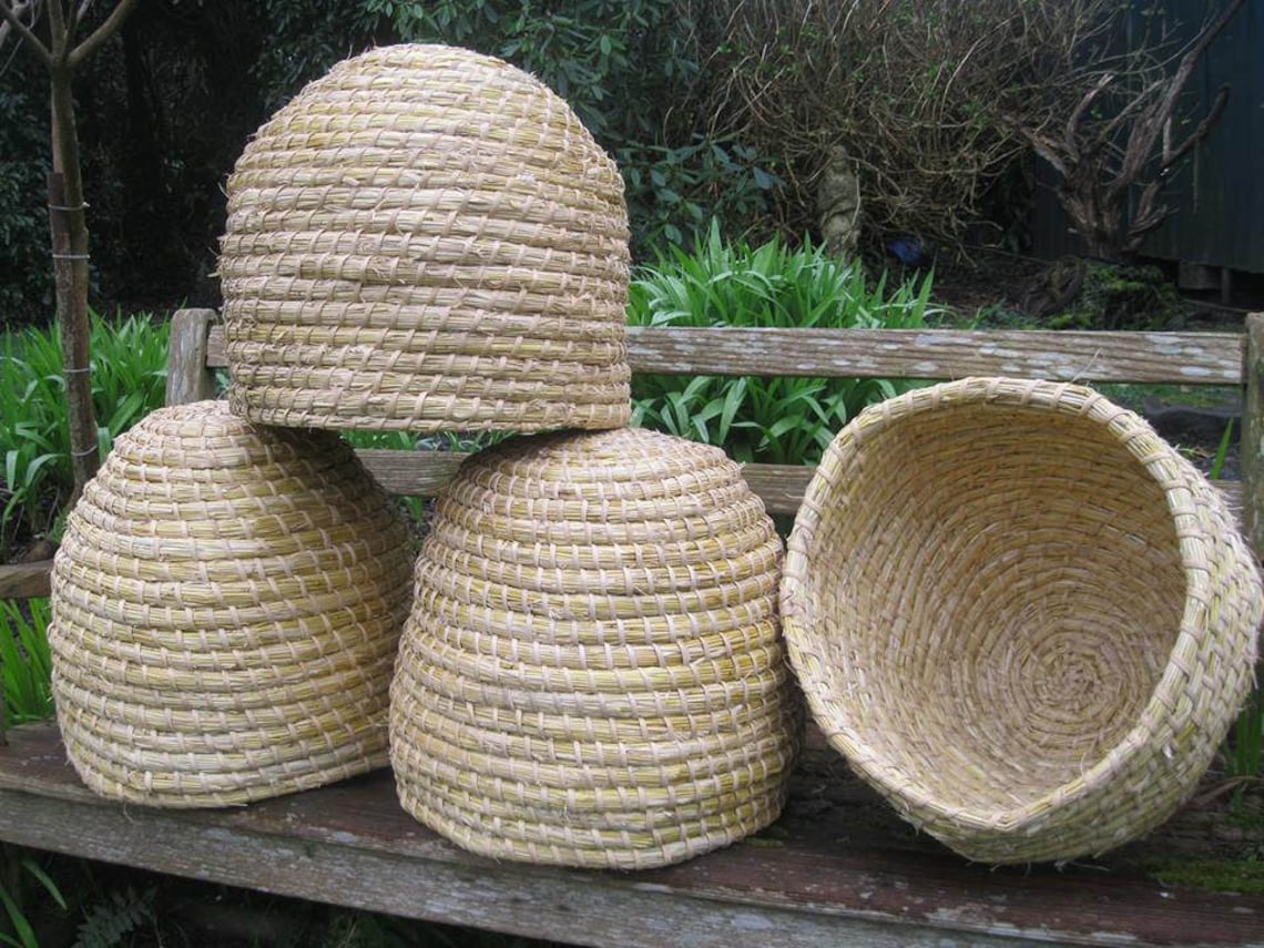Traditional Bee Skep Straw Beehives Swarm Collecting Skeps - Etsy