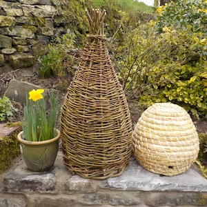 Alveary Bee-hive, Primitive Design, Woven Willow (wicker) and Hazel ...