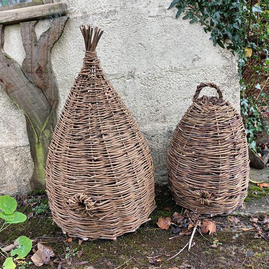 Alveary Bee-hive, Primitive Design, Woven Willow (wicker) and Hazel ...