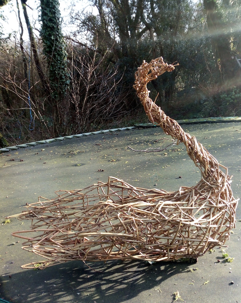 Swan Woven Willow Bird Creatures Wicker Natural - Etsy UK
