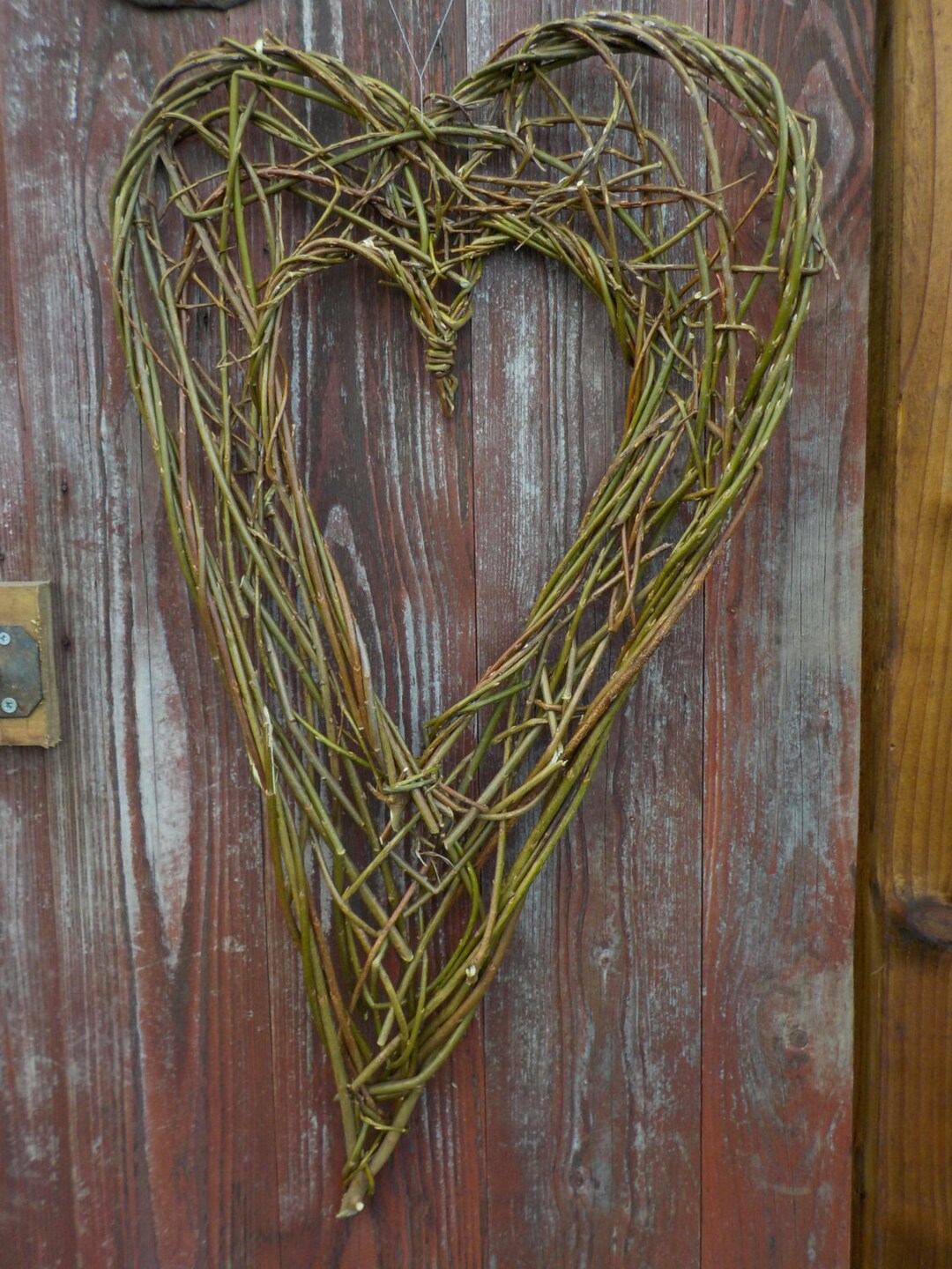 Large Natural Woven Willow Hearts, Valentine, Welsh St Dwynwen, Love ...
