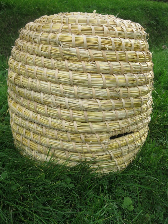 Traditional Bee Skep Straw Beehives swarm collecting skeps | Etsy