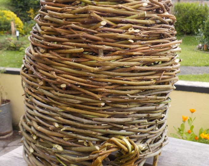 Alveary Bee-hive, Primitive Design, Woven Willow wicker and Hazel pre ...