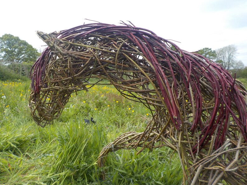 Horse pony animal willow sculpture custom order made to | Etsy