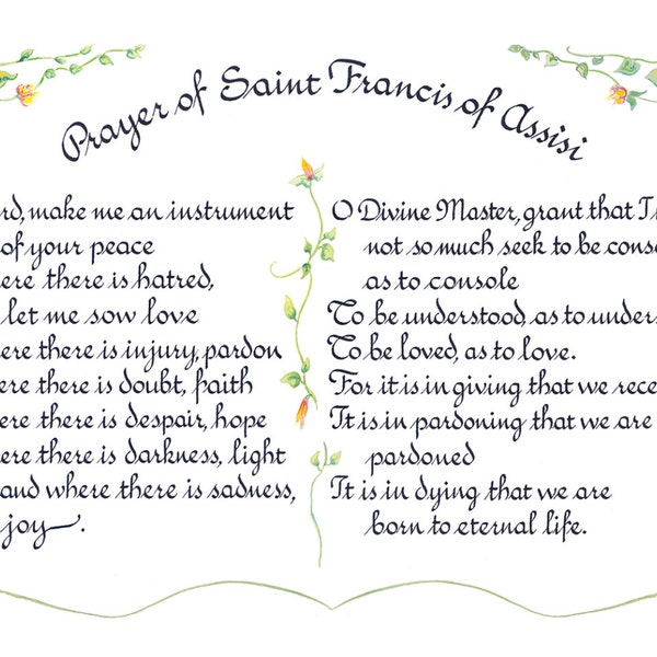 St. Francis Prayer Cards - Etsy