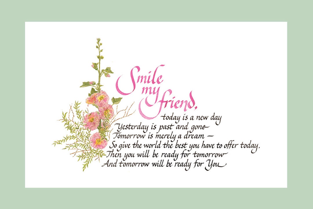 Smile My Friend - Etsy