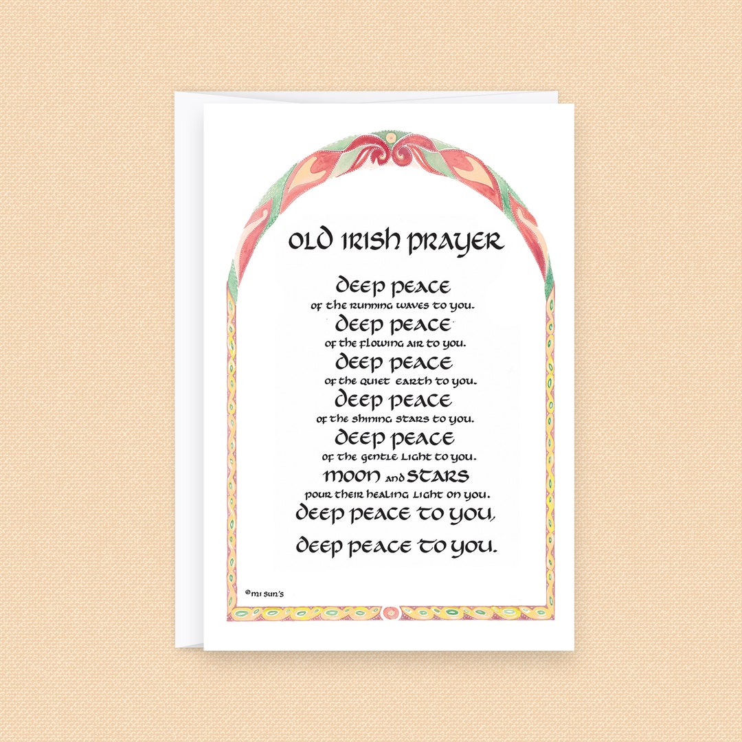 Old Irish Prayer Greeting Card, Irish Blessings Cards, Irish Funeral ...
