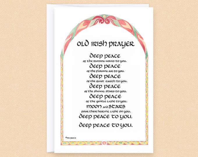 Old Irish Prayer Greeting Card, Irish Blessings Cards, Irish Funeral ...