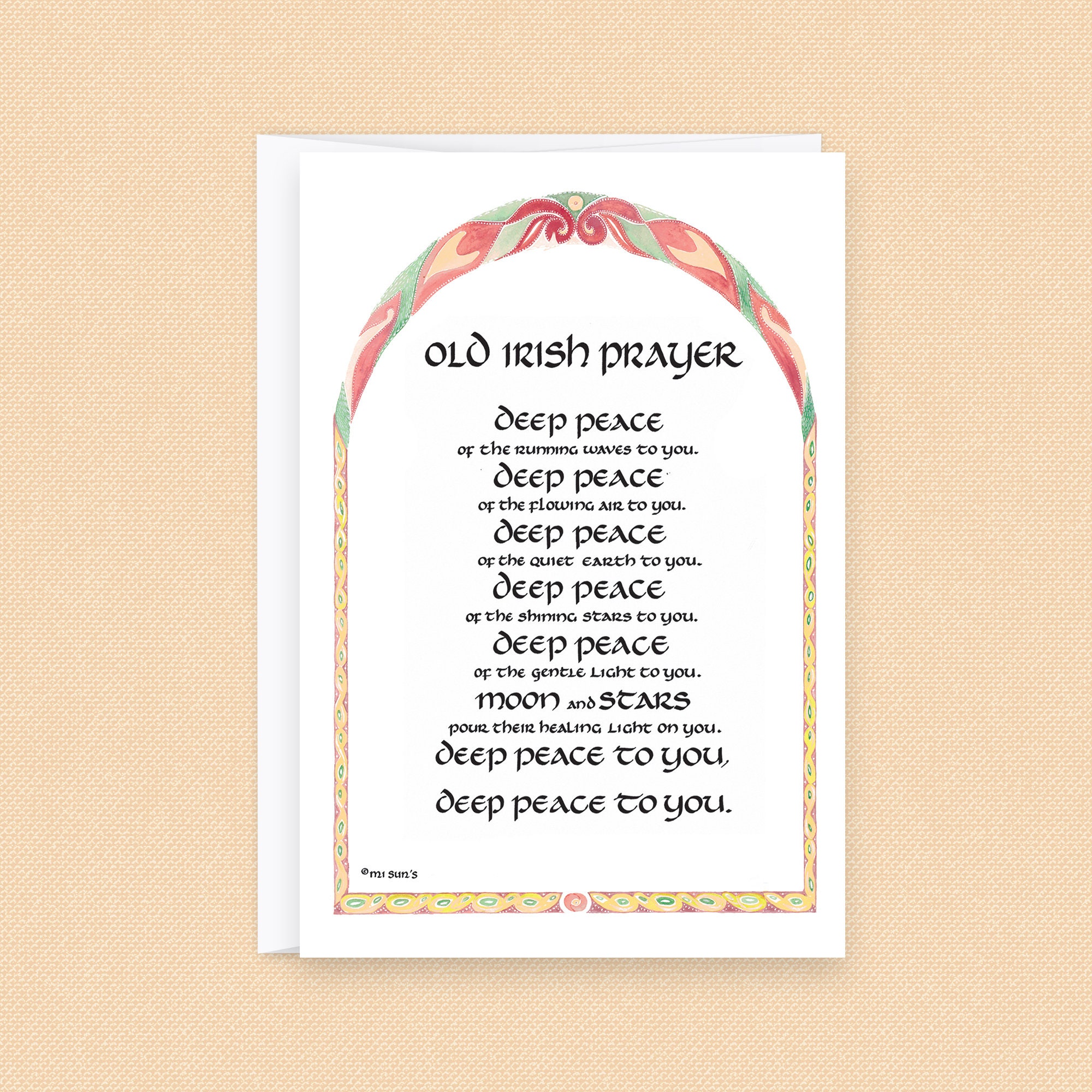 Old Irish Prayer Greeting Card, Irish Blessings Cards, Irish Funeral ...