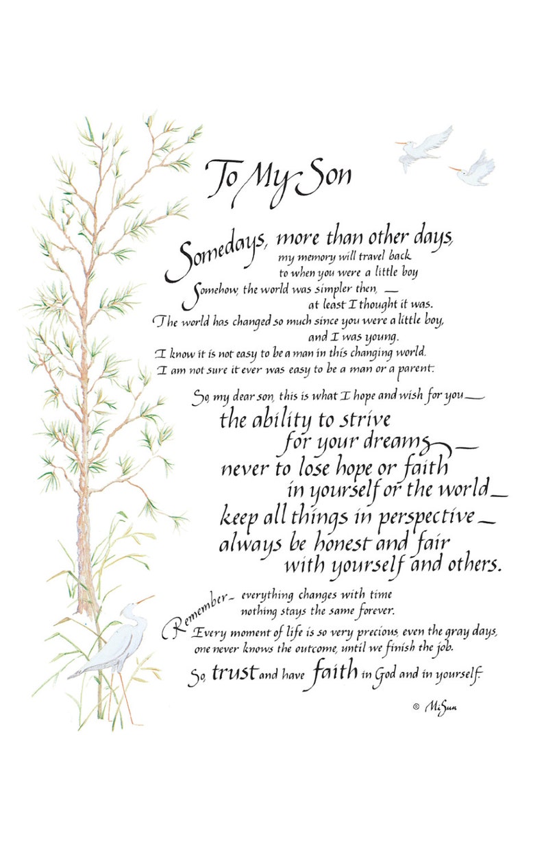 To My Son - Etsy