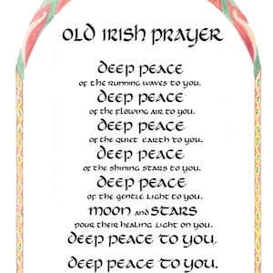 Old Irish Prayer Greeting Card, Irish Blessings Cards, Irish Funeral ...