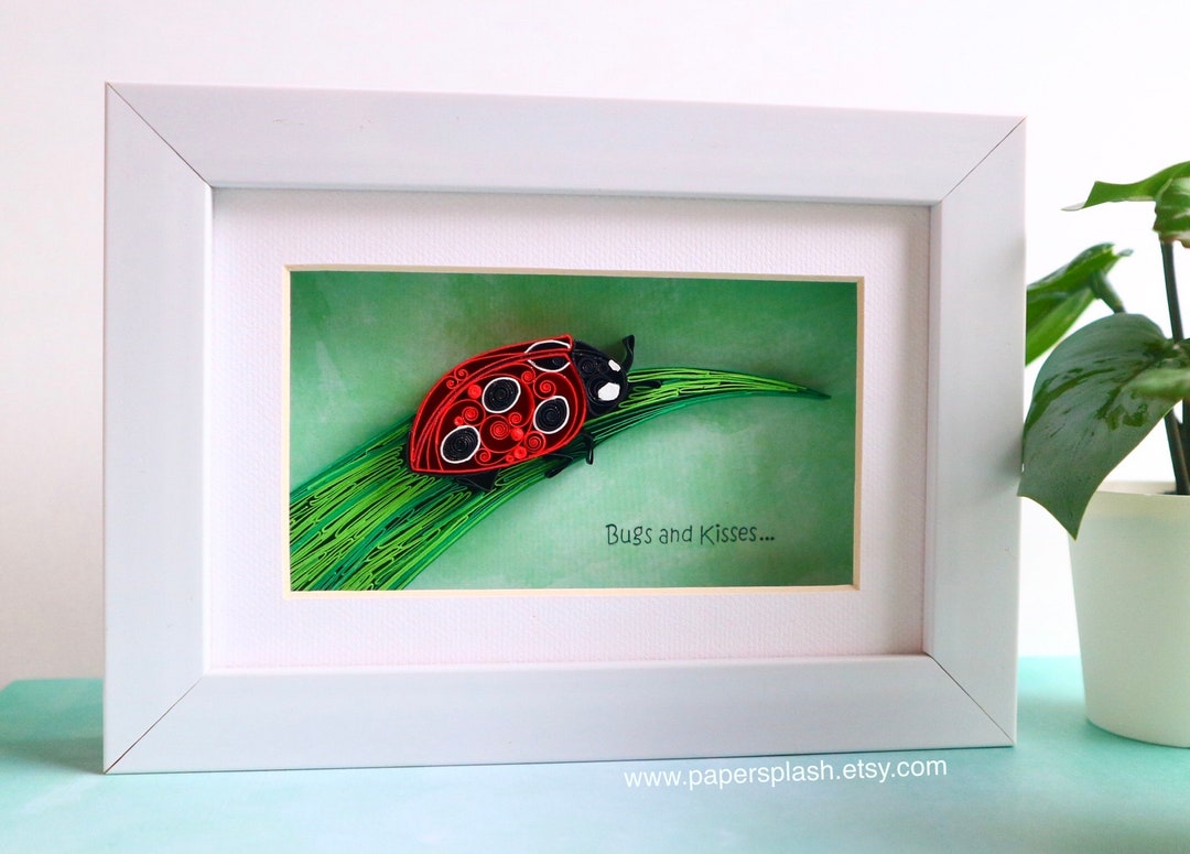 Ladybug Gifts, Paper Quilling Bug Art, Christmas Gifts for Kids, Gaston ...