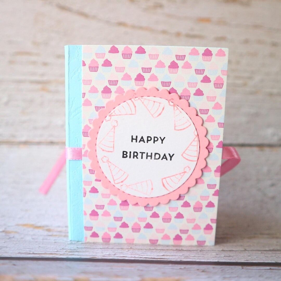 Birthday Gift Card Holder Book, Cupcake Multiple Gift Card Holder Mini ...