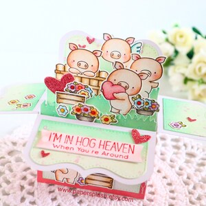 Pig Popup Box Card, Personalised Card With Custom Message, Gift for Pig ...