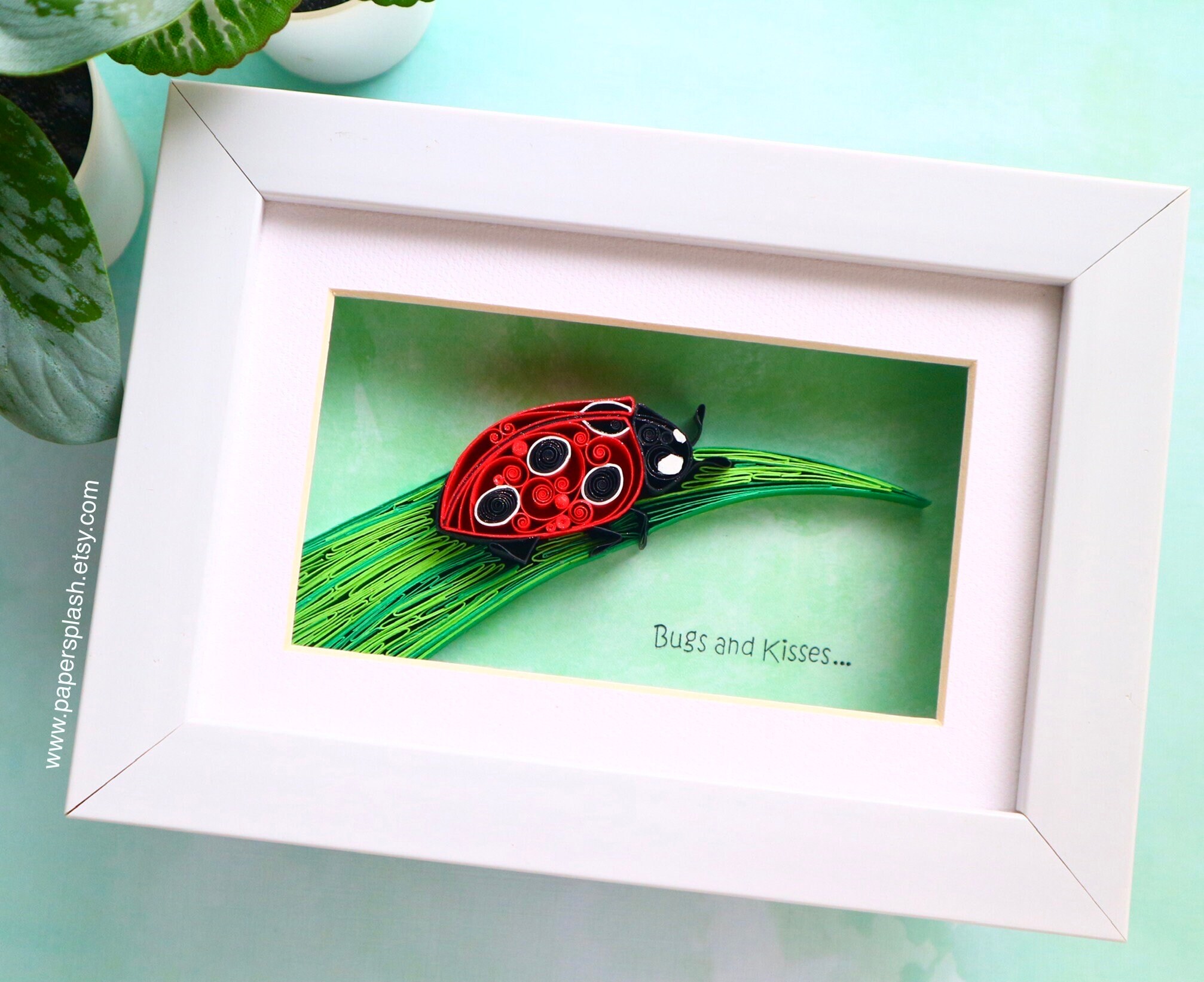 Ladybug Gifts, Paper Quilling Bug Art, Christmas Gifts for Kids, Gaston ...