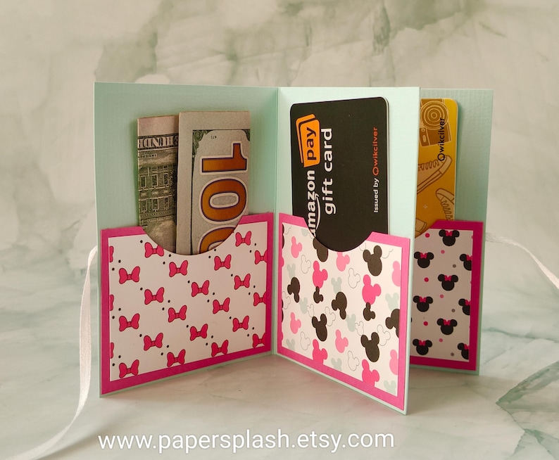 Minnie Mouse Gift Card Holder: Personalized Mini Booklet - Etsy