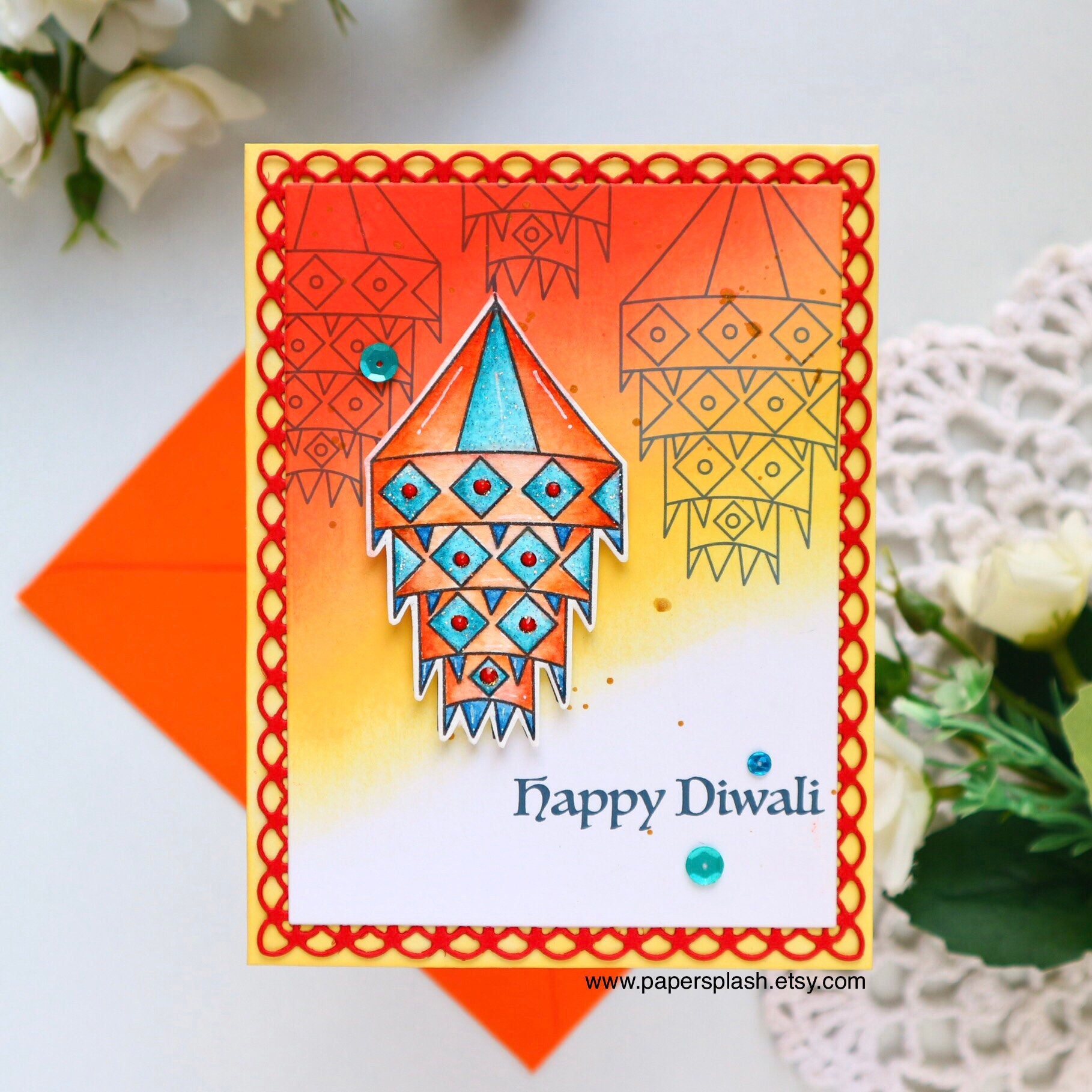 Handmade Diwali Greeting Card Designs