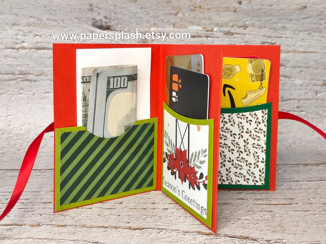 Personalized Christmas Gift Card Holder: Mini Booklet Album - Etsy