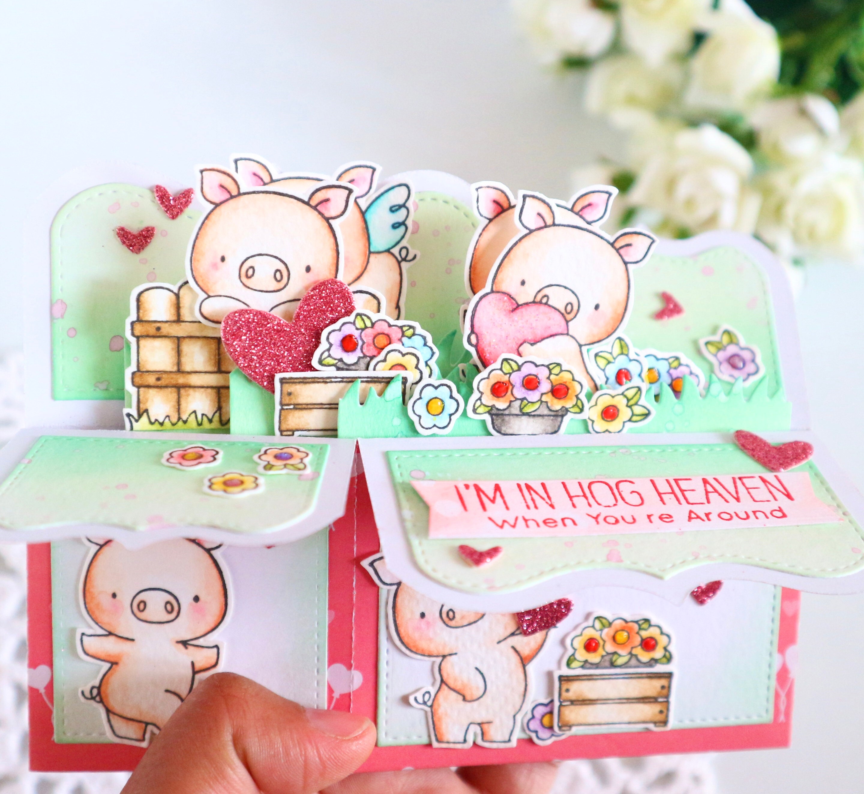 Pig Popup Box Card, Personalised Card With Custom Message, Gift for Pig ...