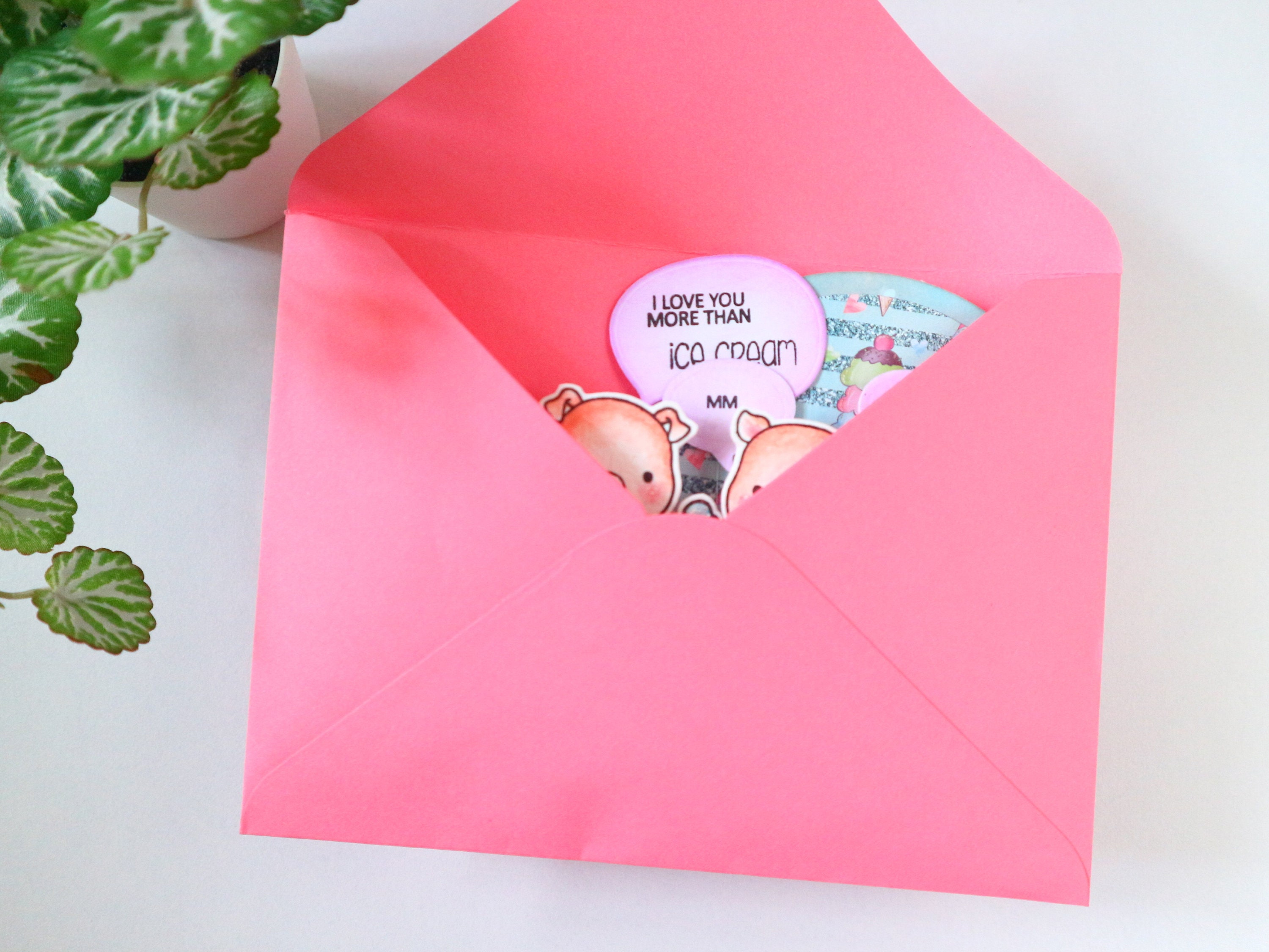 Popup Card Pig and Ice Cream, 3D Card, Piggy Handmade Card for Birthday ...