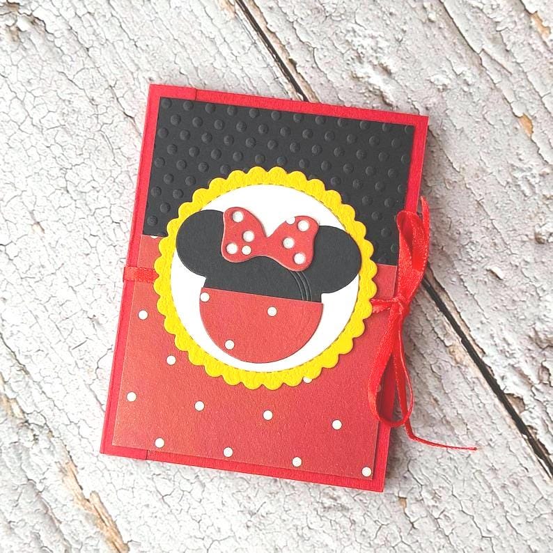 Minnie Mouse Gift Card Holder: Personalized Mini Booklet - Etsy