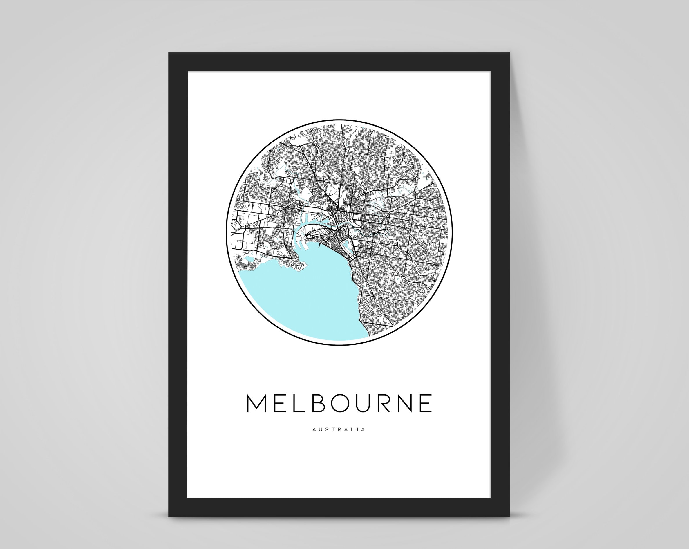 Personalised MELBOURNE AUSTRALIA Custom City Map Poster Art - Etsy