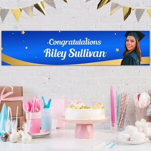 2 X Personalised Graduation Photo Banners - Any Name, Age and Occasion ...