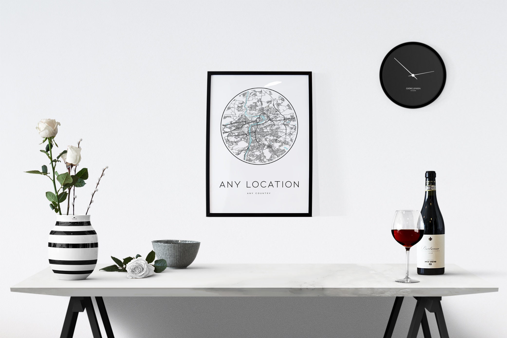 Personalised Custom CITY Map Poster Art home - Etsy UK