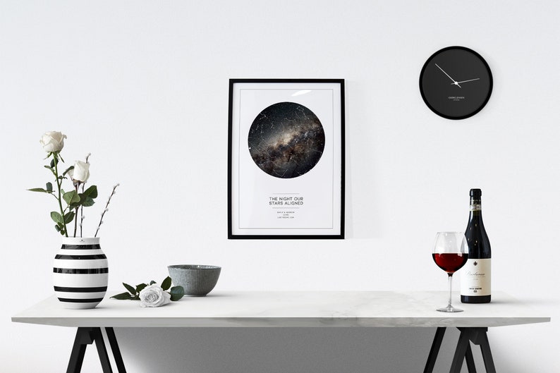 Personalised OUR STARS ALIGNED Couple Star Map/constellation Night Sky ...