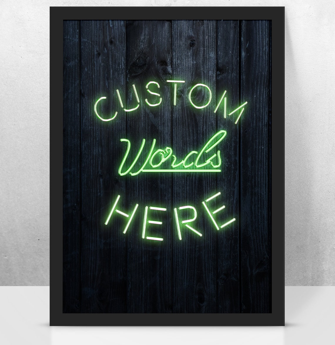 Personalised CUSTOM WORDING Neon Print/custom Quote Great | Etsy UK
