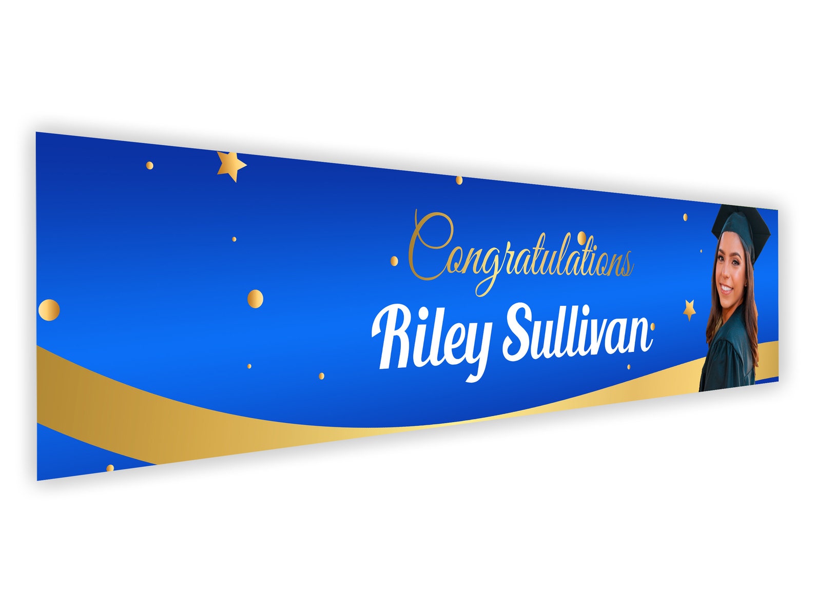 2 X Personalised Graduation Photo Banners - Any Name, Age and Occasion ...