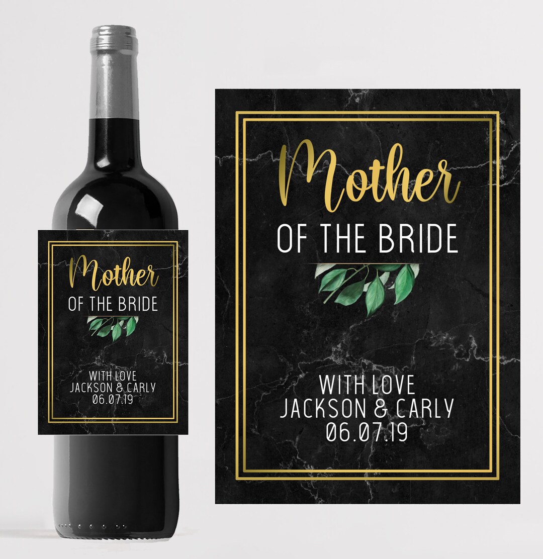 Personalised Mother of the Bride Wine Label Custom Wedding Favour/gift ...