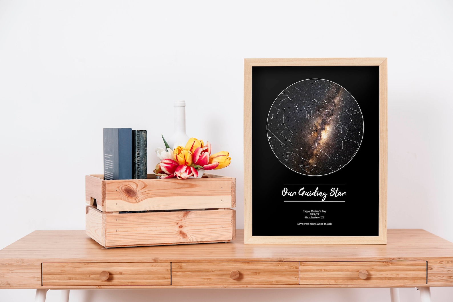 Personalised 'guiding Star' Mother's Day Star Map/constellation Night ...
