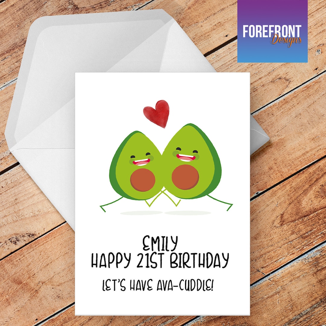 Personalised 'ava Cuddle' Funny/spoof Birthday Greeting Card, Any ...
