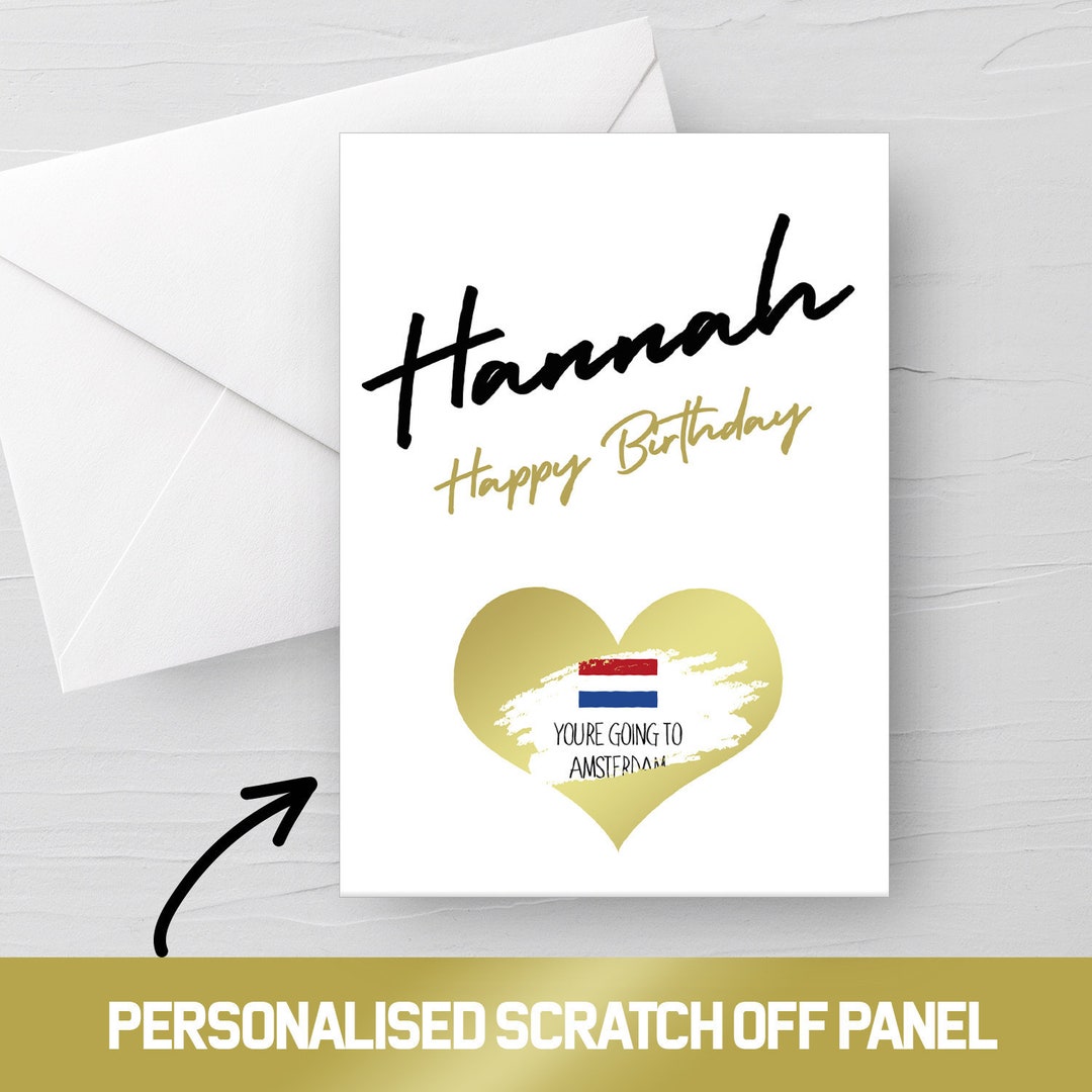 Personalised Happy Birthday Scratch off Greeting Card, Scratch Card ...