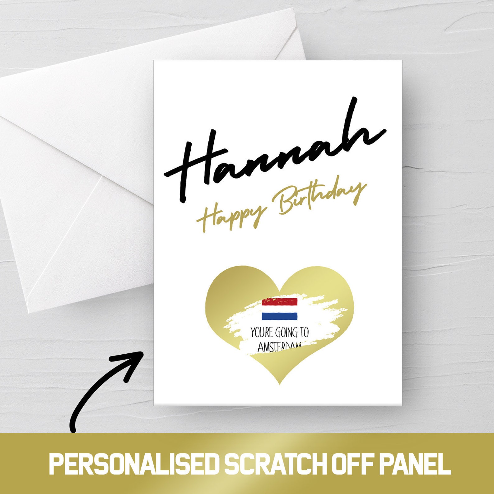 Personalised Happy Birthday Scratch off Greeting Card, Scratch Card ...