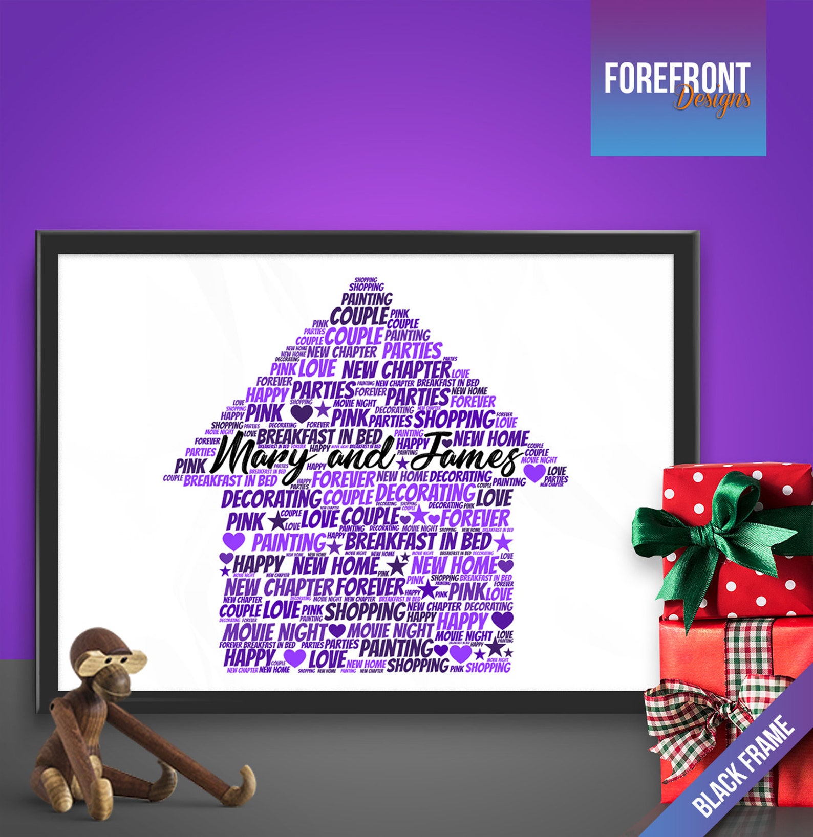 Personalised NEW HOME Wordart Print Gift New Home/new | Etsy