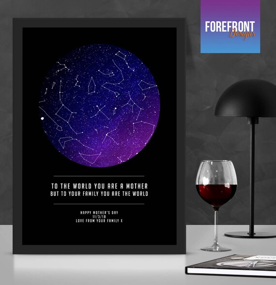 Personalised SPECIAL Mother's Day Star Map/constellation | Etsy