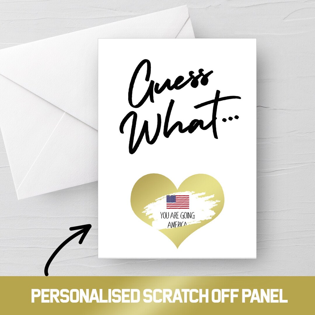 Personalised GUESS WHAT? Birthday/anniversary Scratch off Greeting Card ...