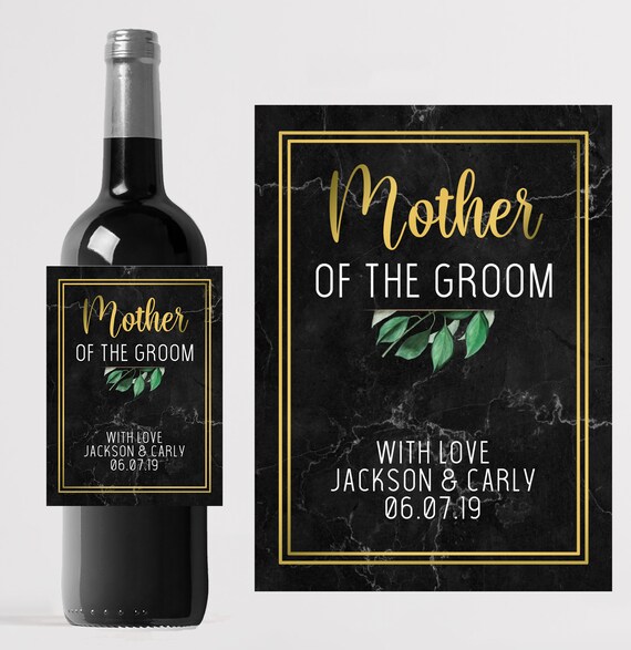 Personalised Mother Of The Groom Wine label Custom Wedding | Etsy